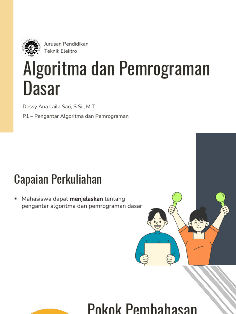 P1 - Pengantar Algoritma Dan Pemrograman | PDF