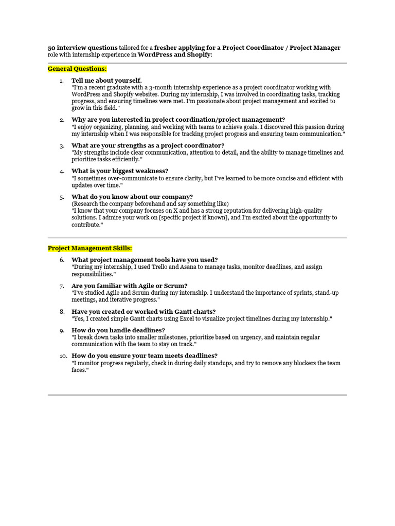 Questions For General Project Management Tools | PDF | Scrum (Software Development) | Project ...