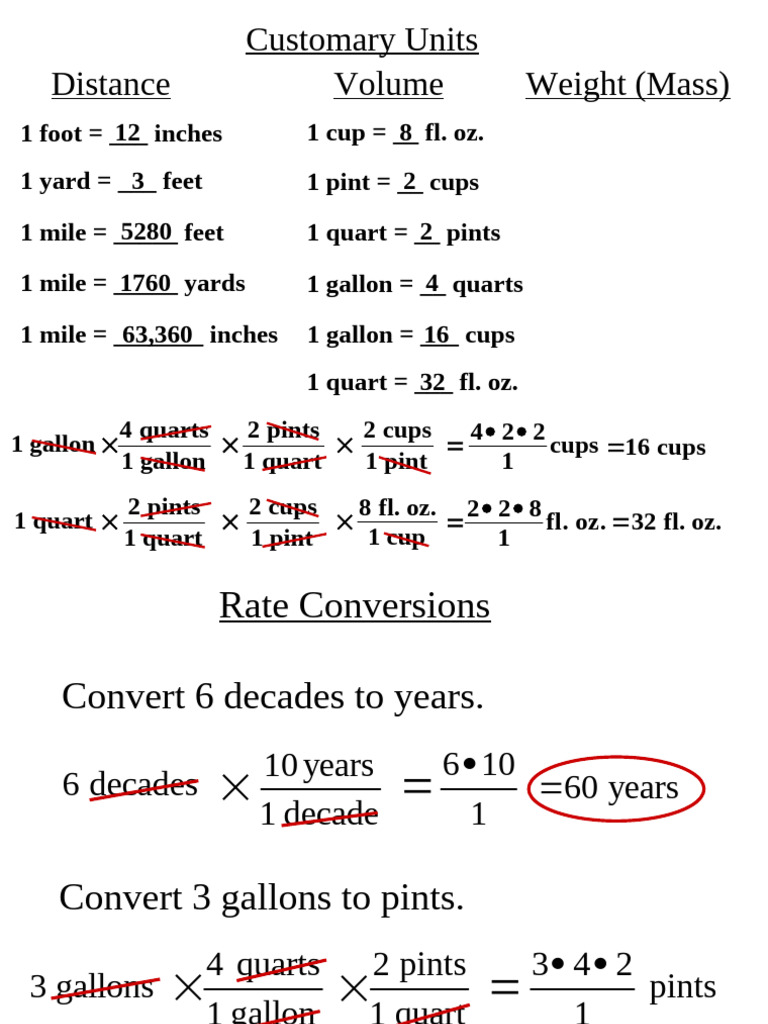 5.7 Customary and Metric Conversions | PDF | Pint | Gallon