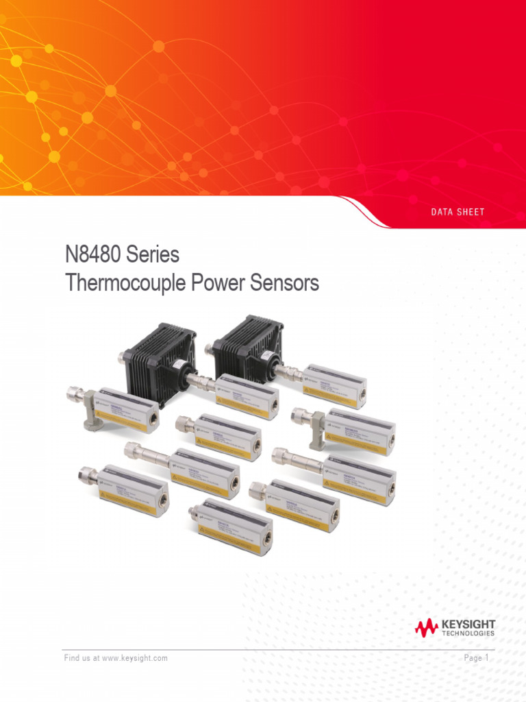 N8480 Series Thermocouple Power Sensors | PDF | Hertz | Calibration