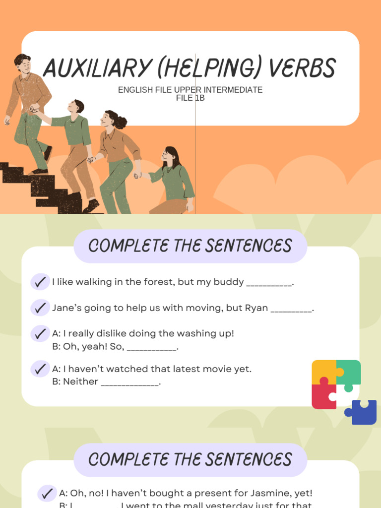 Up Int - F1B - GR - Auxiliary Verbs - PP | PDF | Verb | Syntax
