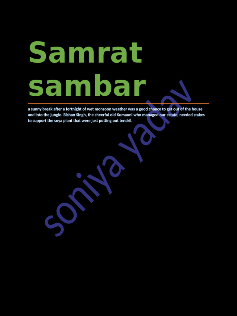 Samrat Sambar | PDF
