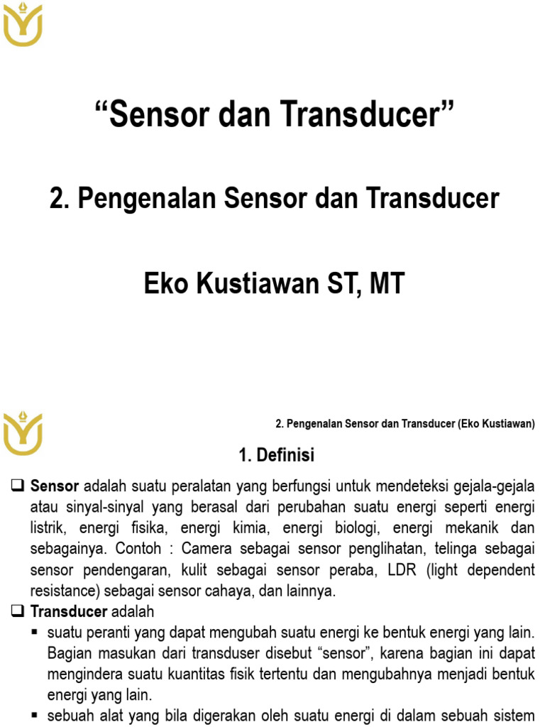 Pengenalan Sensor Dan Transducer | PDF