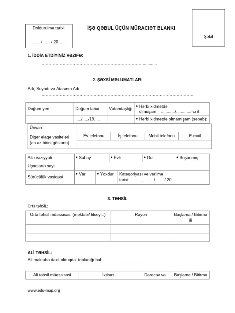 CV Numunesi-Az-Www - Edumap.az | PDF