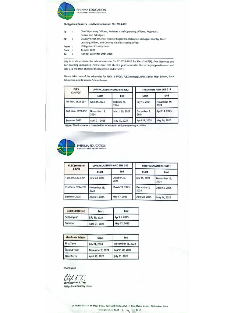 Academic Calendar | PDF