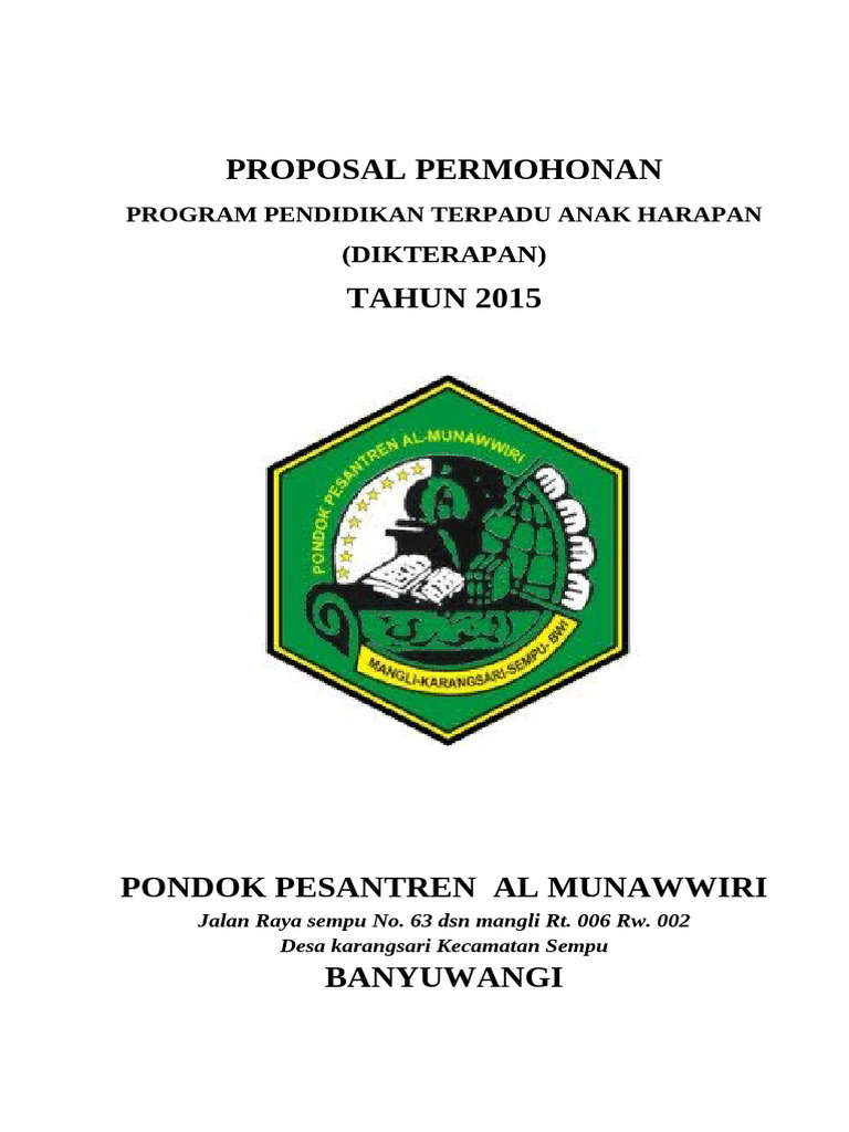 Sampul Proposal Permohonan | PDF