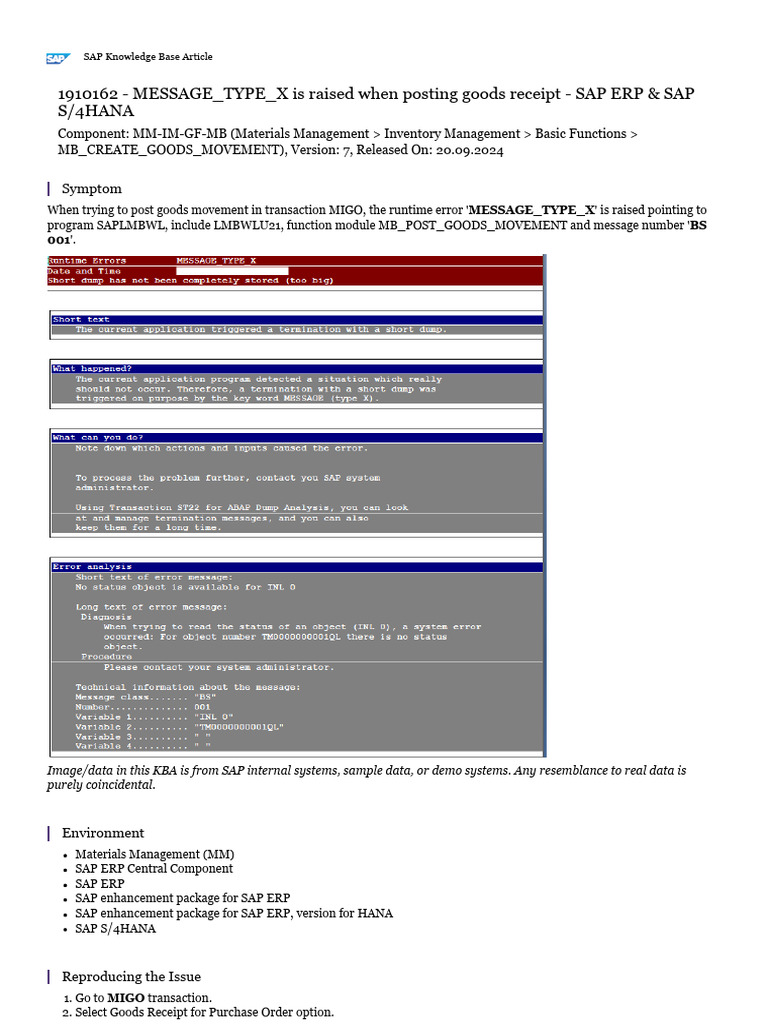 Message Type X Is Rasied When Posting GR | PDF | Computer Programming ...
