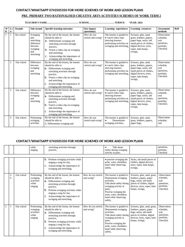 PP2_TERM_2_CREATIVE_SCHEMES | PDF | Rhythm