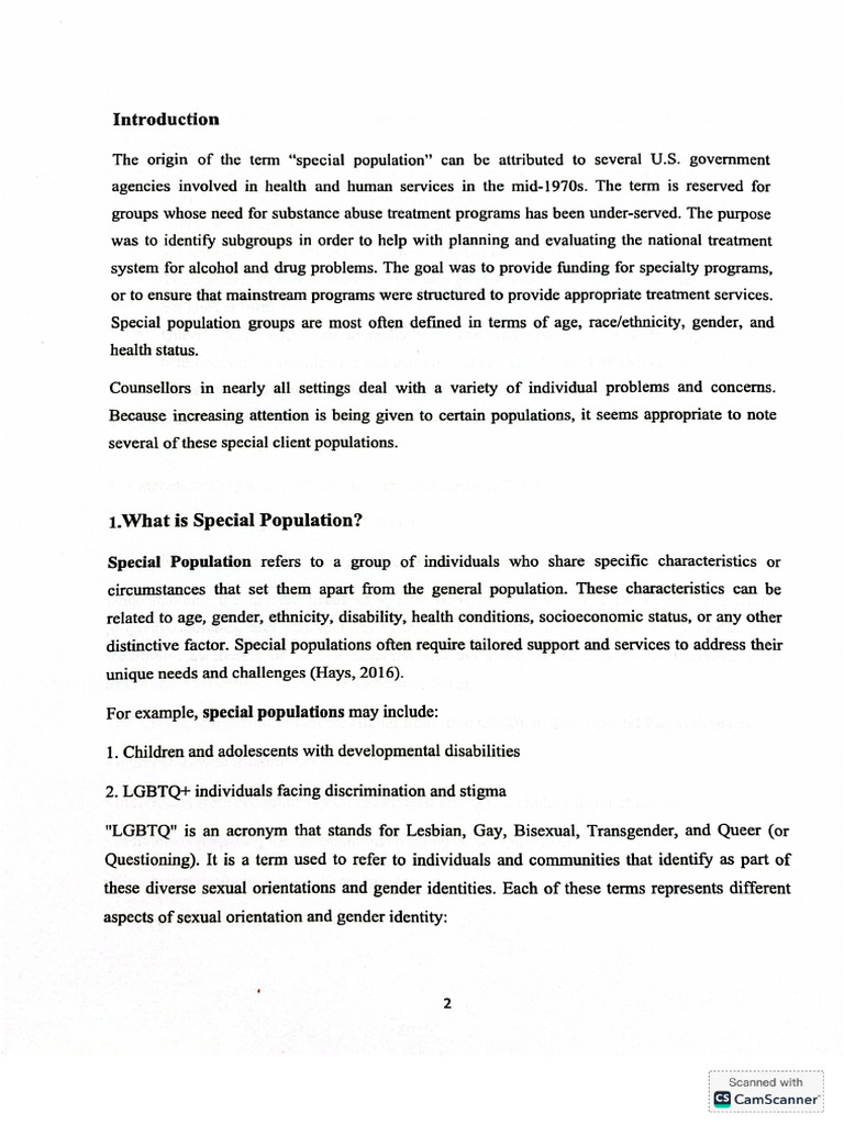 Special Population | PDF