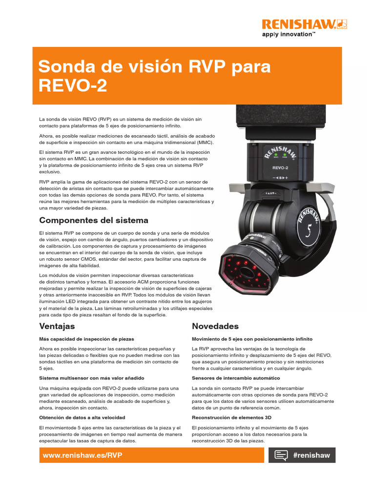 H-1000-3316 RVP Vision Probe For REVO-2 Flyer Es | PDF | Sensor | Medición