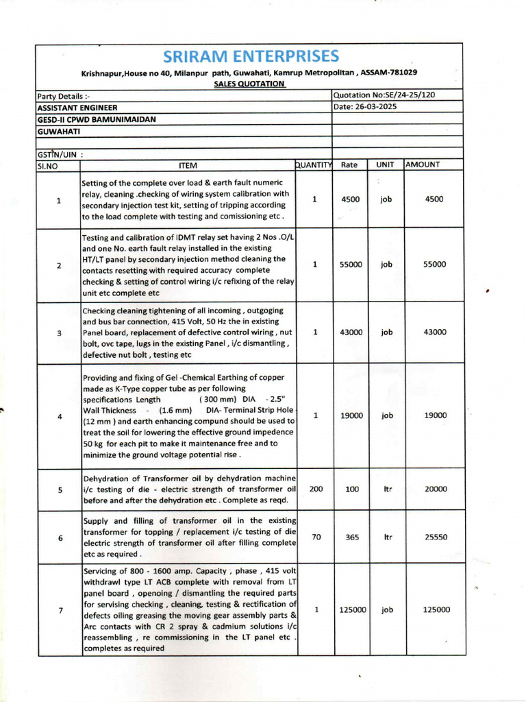 04-04-2025 Shri Ram Enterprise Tax Invoice | PDF