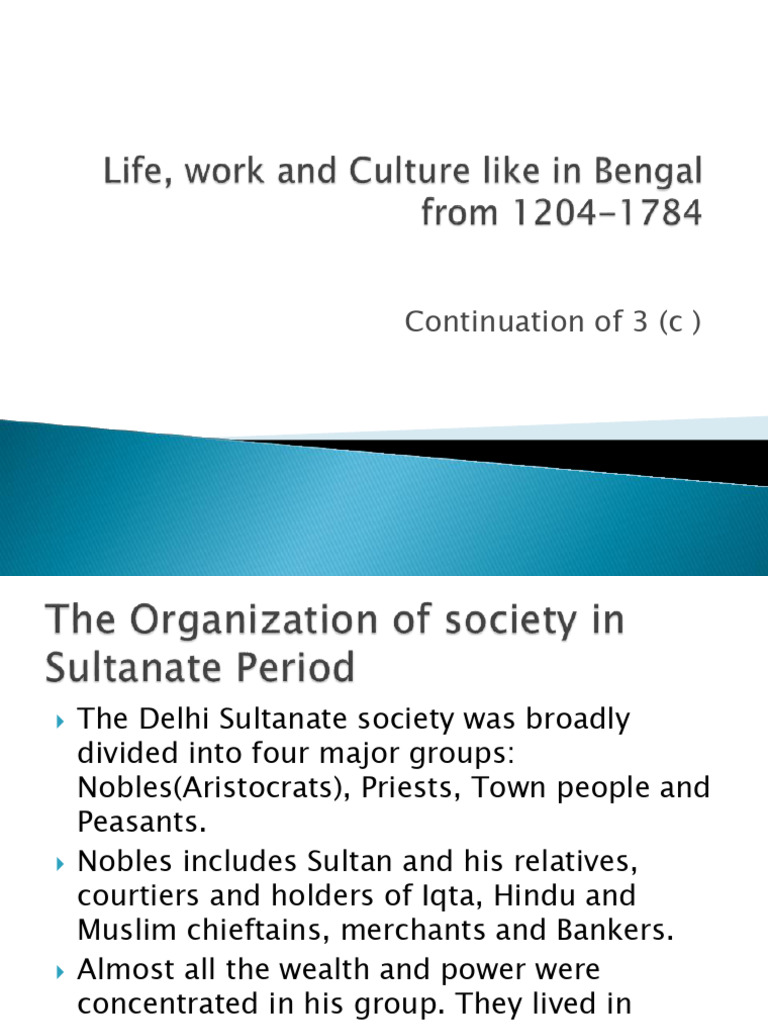 Life, Work and Culture Like in Bengal From 1204-1785 | PDF | Mughal ...