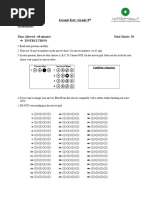 Play Group Math Exam Paper 2023-24 | PDF