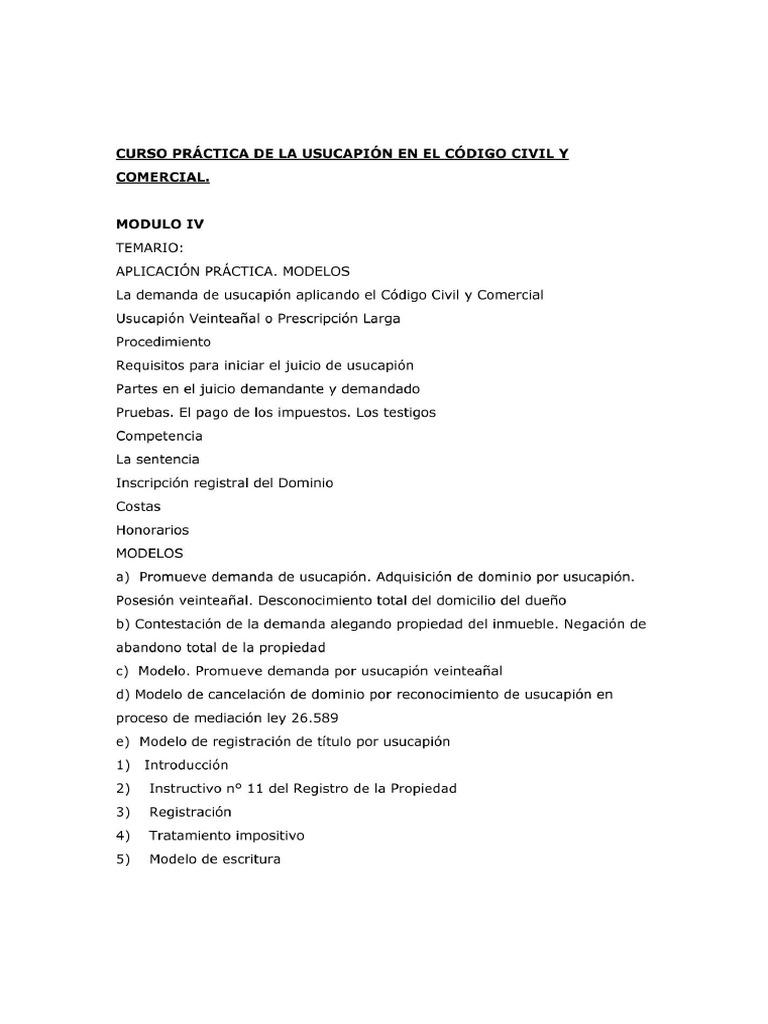 Teoría y Práctica de La Usucapion - 240422 - 210612 | PDF