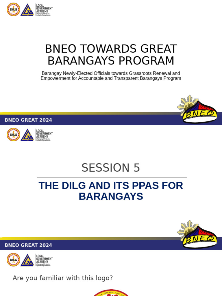DILG Barangay Governance Programs 2024 | PDF | Governance | Capacity ...