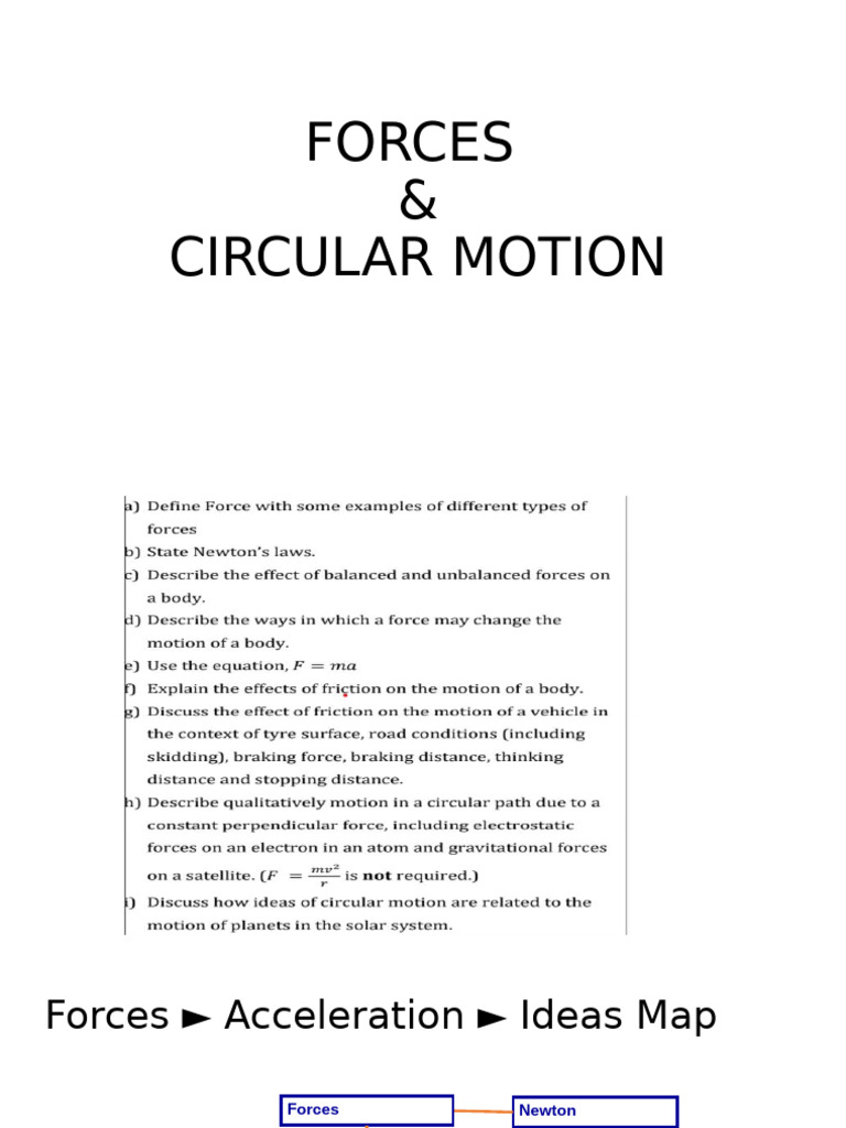 Forces & Circular Motion | PDF | Force | Friction