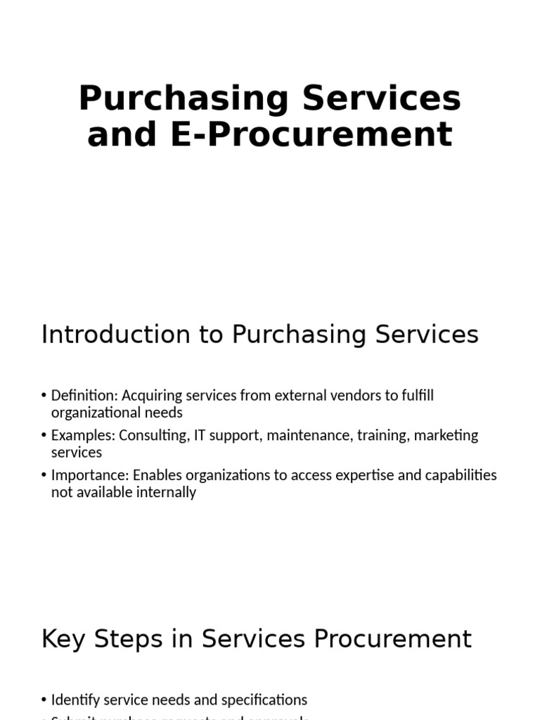 7 Purchasing Services and E-Procurement | PDF | Procurement | Business