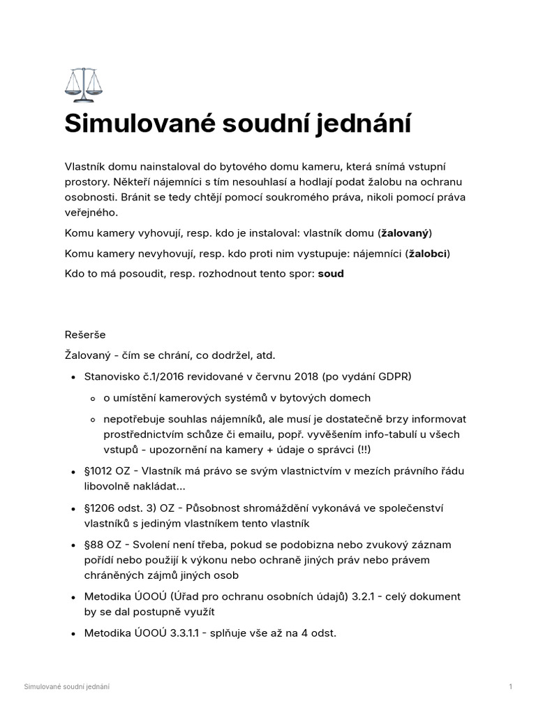 Simulovan Soudn Jednn | PDF