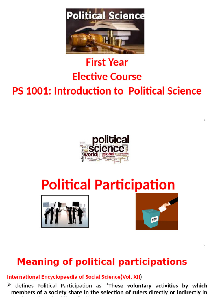 Political Participation | PDF | Democracy | Political Ideologies