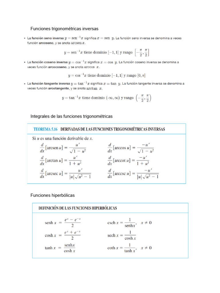 Funciones Trigonométricas Inversas (2) | PDF
