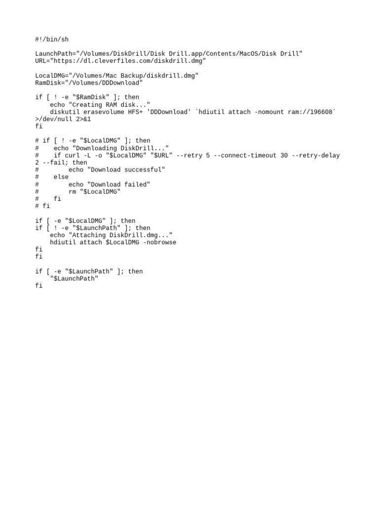 Disk Drill RAM Disk Setup Script | PDF