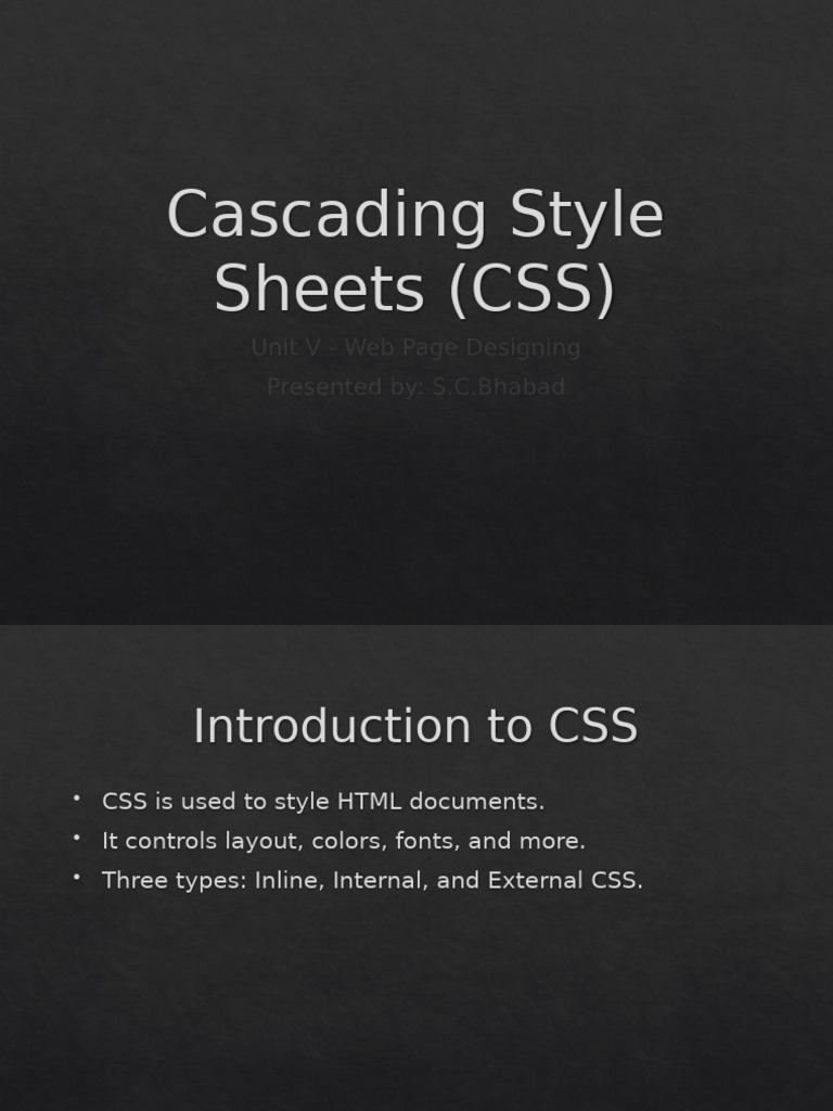 Unit5 CSS Presentation | PDF | Text | Software Development