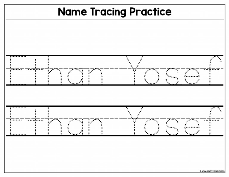 CreatePrintables.com Name Tracing Practice 8B98 287B 8170 | PDF