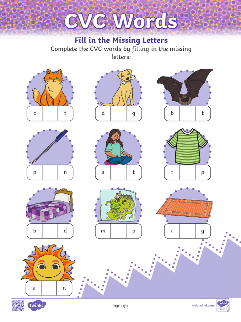 Ar en 1726411061 Cvc Words Activity Sheet Ver 2 | PDF