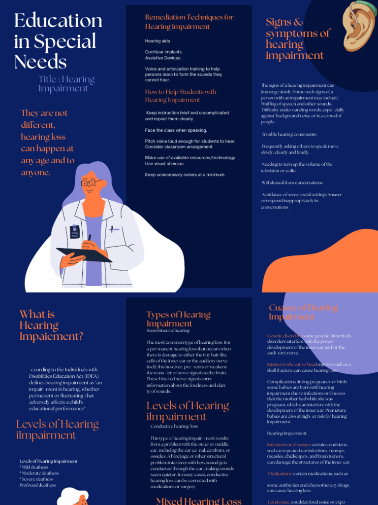 Education in Special Needs: Signs & Symptoms of Hearing Impairment ...