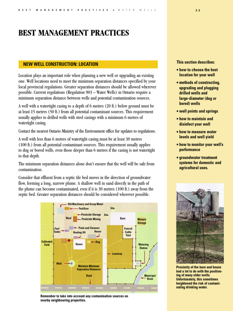Water Wells 04 Best Management Practices | PDF | Casing (Borehole ...
