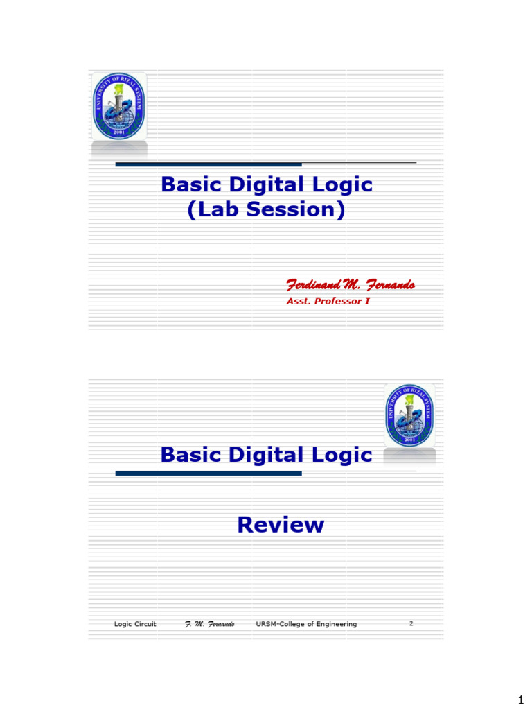 2-Basic Digital Logic - LAB | PDF | Logic Gate | Mathematical Logic