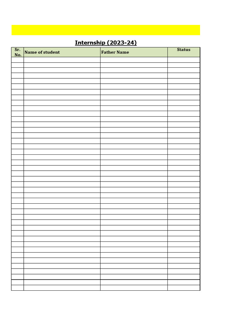 2023-24 Internship Attendance Report | PDF