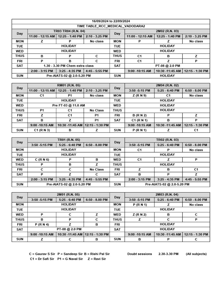 TT Med BRC 16-09 To 22-09 Rev | PDF