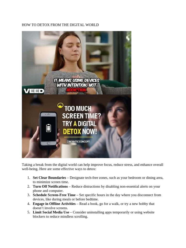 How To Detox From The Digital World | PDF