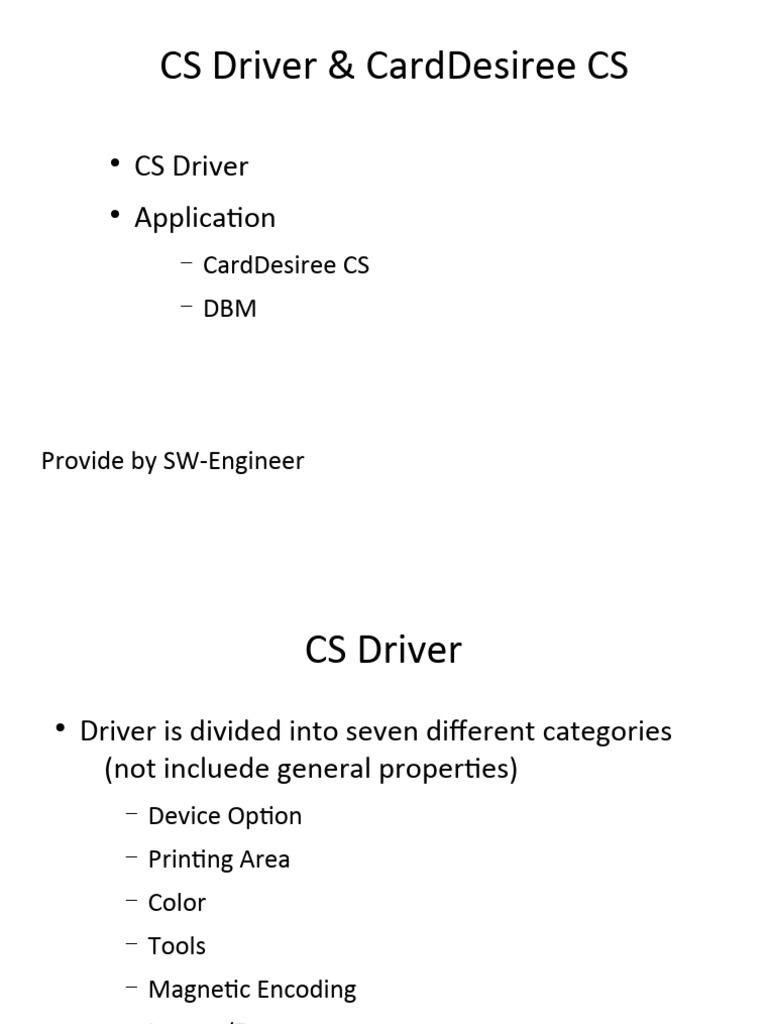 CS DriverDesireeUsermanual | PDF | Printer (Computing) | Databases
