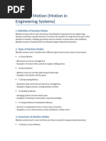 Types of Machine Movements Explained | PDF | Oscillation | Rotation