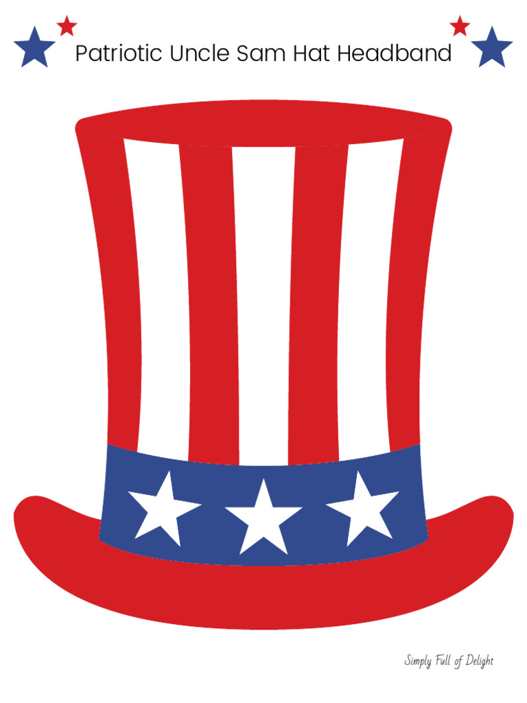DIY Uncle Sam Hat Headband Template | PDF