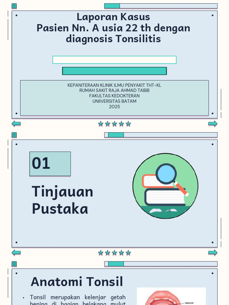 PPT Laporan Kasus Tonsilitis Sinta Tri Wulandari (102123066) | PDF