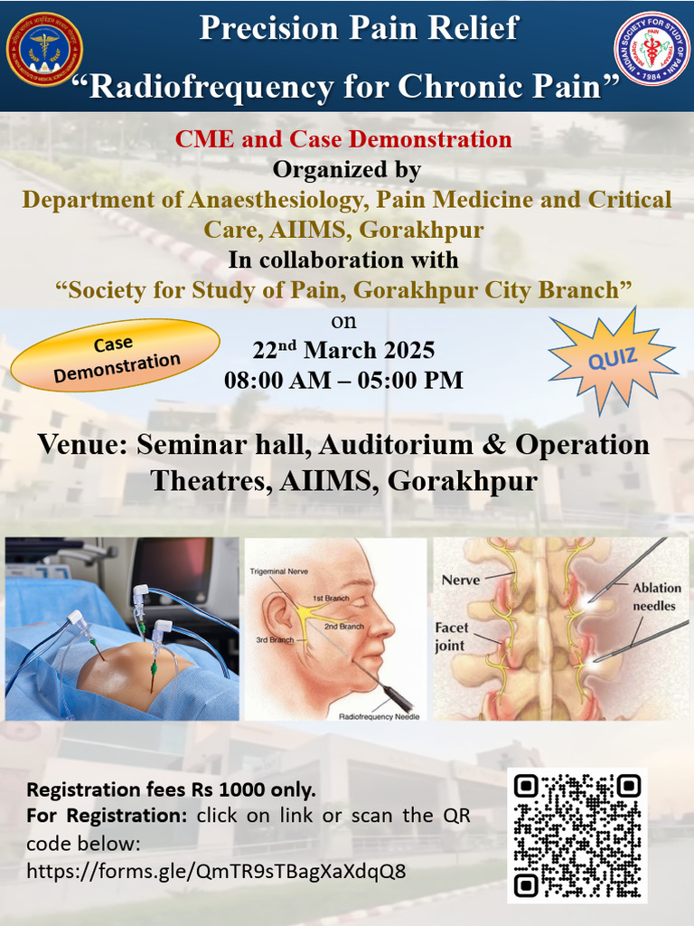 Pain Cme Aiims Gorakhpur 2025 Brochure | PDF | Medical Specialties ...