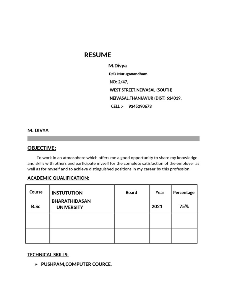 RESUME2 | PDF