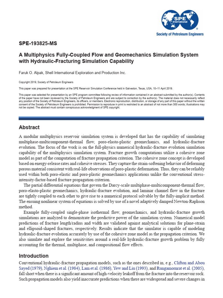[Society of Petroleum Engineers SPE Reservoir Simulation Conference ...