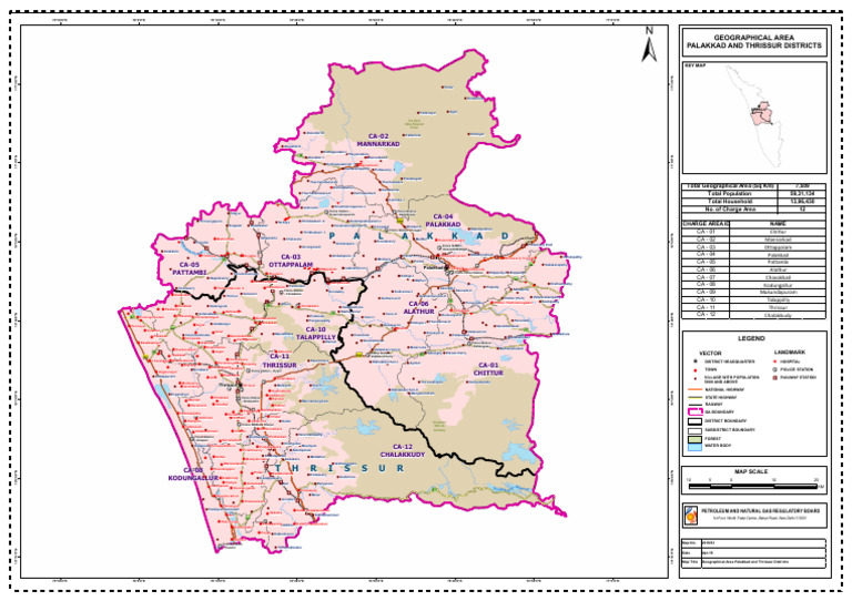 Palakkad-Thrissur District Map | PDF