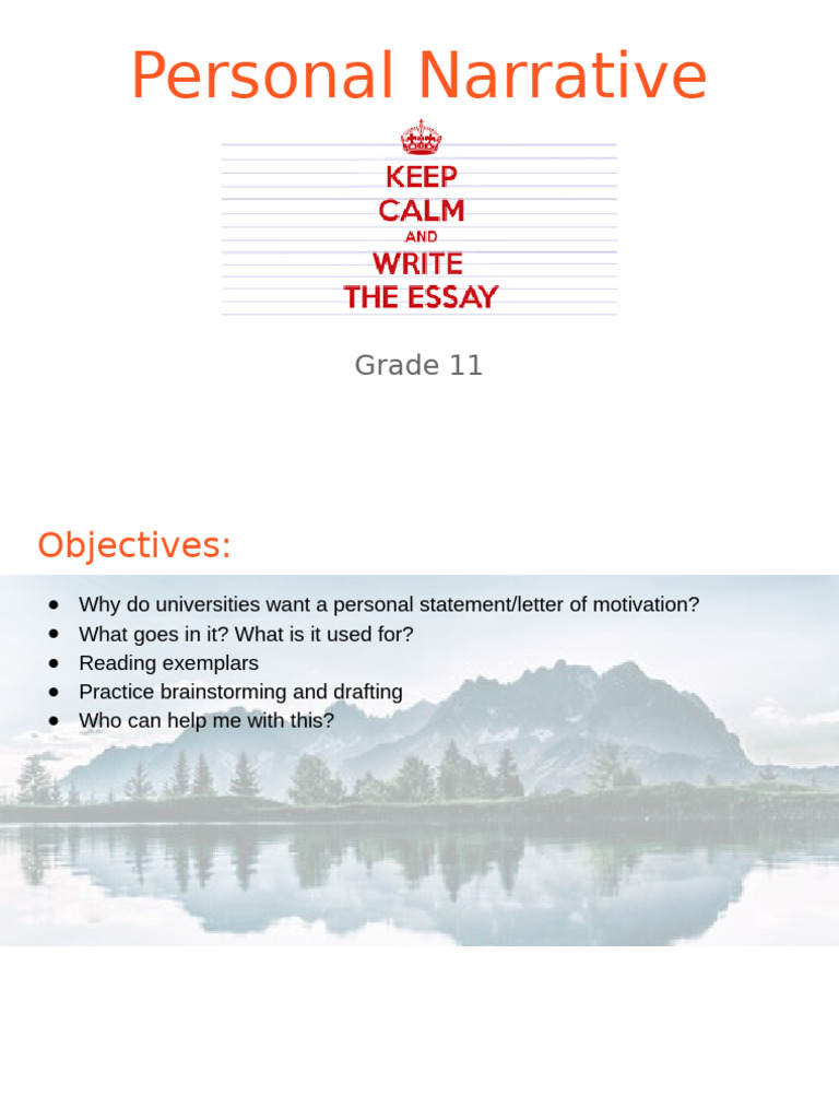 _G11_ Personal Statement_Letter of Motivation Writing 2024 | PDF ...