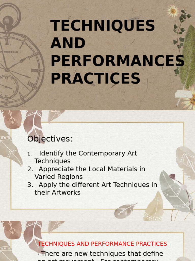 LESSON 2 Techniques and Performances Practices 1 | PDF | Cubism | Minimalism