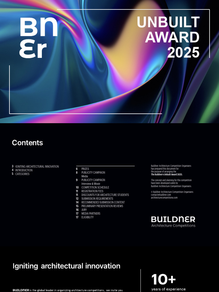 Buildner Unbuilt Award 2025 Details | PDF | Creativity | Design