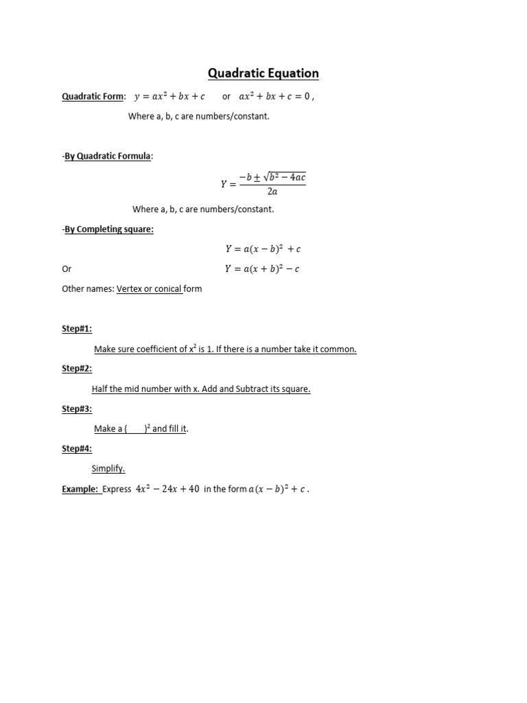 Understanding Quadratic Equations | PDF