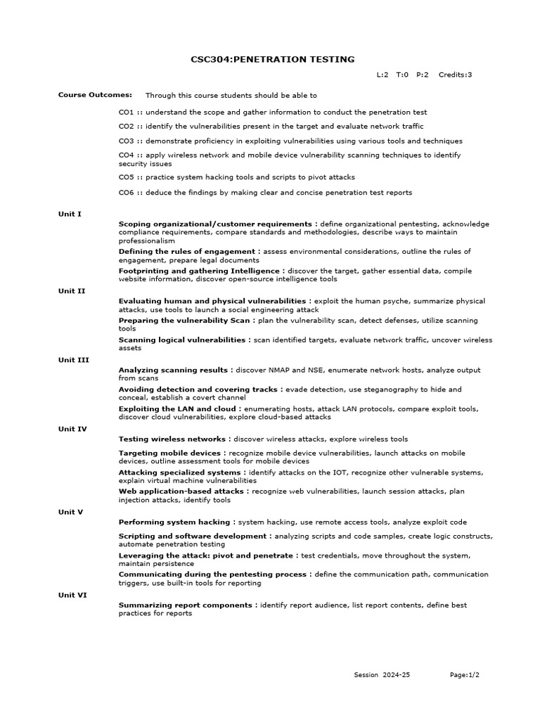 FRM Course Syllabus IPDownload | PDF | Penetration Test | Information Age
