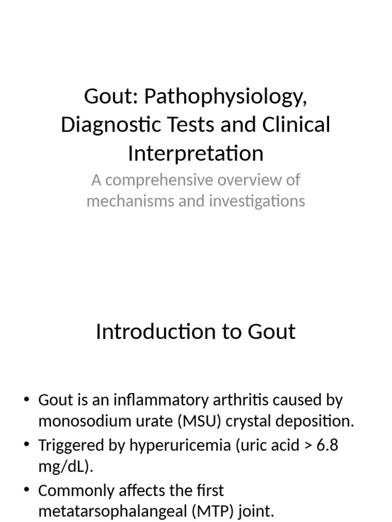 Gout Presentation Updated | PDF | Gout | Medical Specialties
