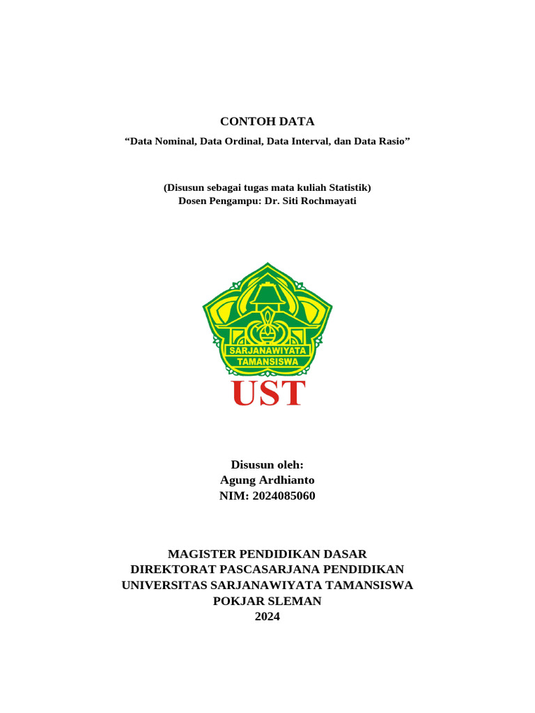 Tugas Sesi 1 Statistika (Data Nominal, Data Ordinal, Data Interval, Dan ...