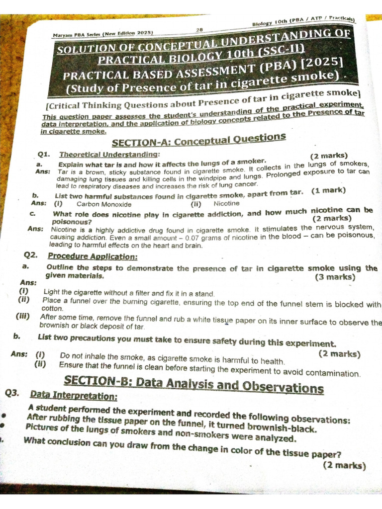 Biology Practical 2 | PDF